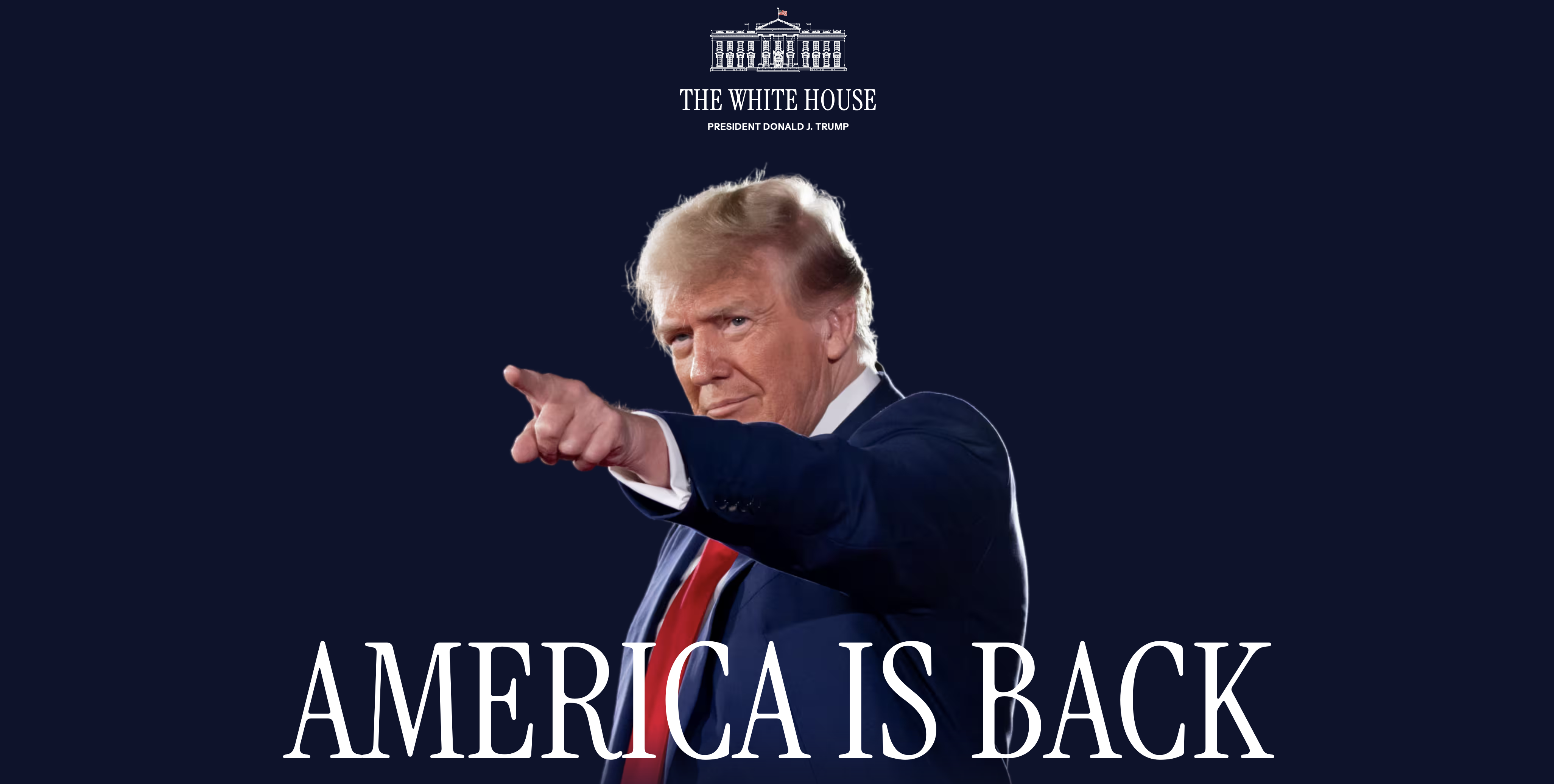 « America is Back » proclame le site de la Maison-Blanche : Donald ...